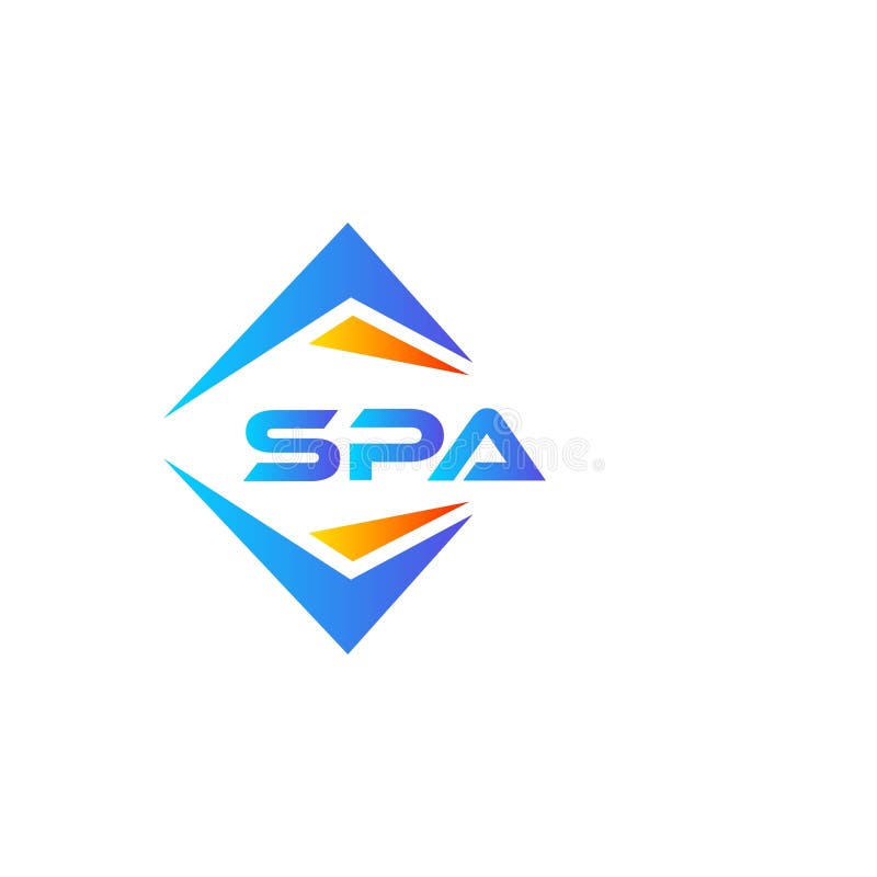SPA Abstract Technology Logo Design on White Background. SPA Creative ...