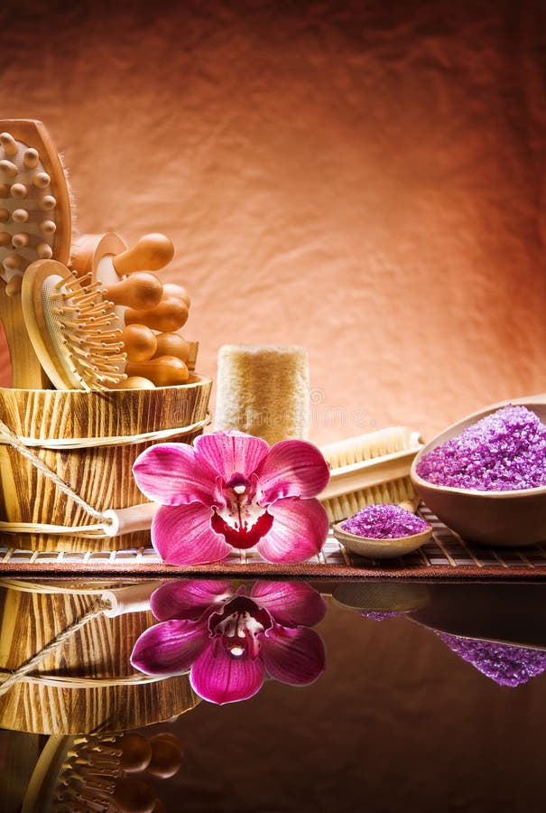 Spa accessories stock image. Image of exfoliating, body - 19159137