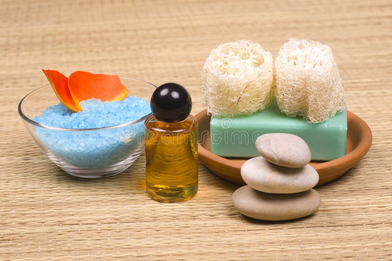 Spa accessories stock image. Image of relax, shower, flower - 6388349