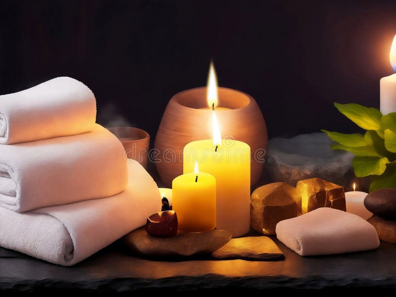 Spa Accessory Composition Set, Generative AI Illustration Stock ...