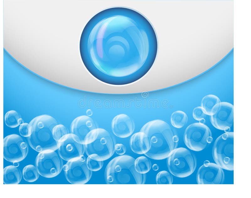SPA Aqua Jacuzzi Background with Soap Bubbles Stock Illustration ...