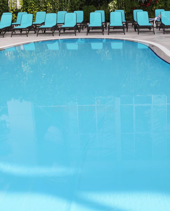 Spa Area with Blue Swimming Pool Stock Image - Image of plant, pool ...