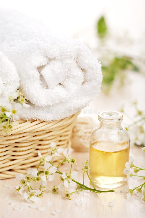 Spa and aromatherapy set stock image. Image of glass - 25671189