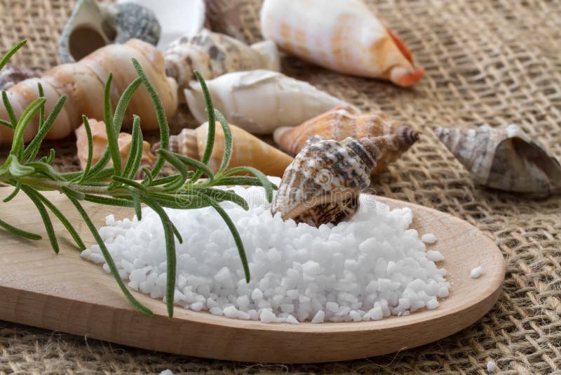 Spa Background with Sea Salt Stock Photo - Image of bath, brown: 28772830