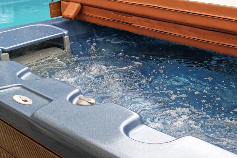 Spa Bath stock image. Image of hydro, bath, blue, aqua - 142678701
