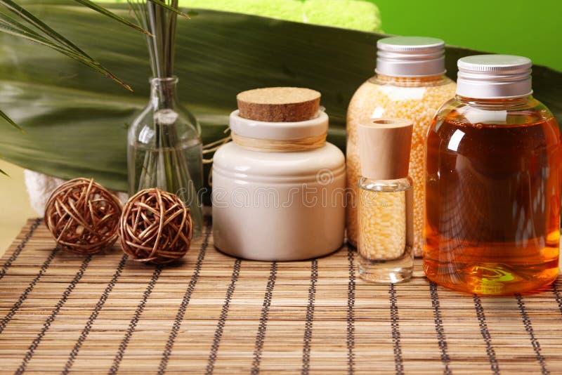 Aromatic Spa Oils and Perfumes Stock Photo - Image of white, bottles ...