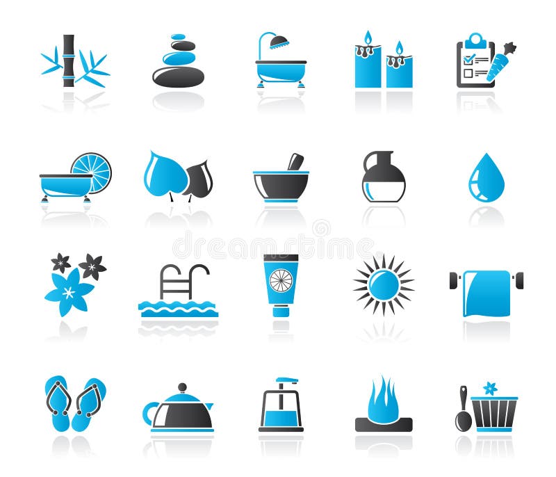 Spa, Beauty and Body Care Icons Stock Vector - Illustration of carrot ...