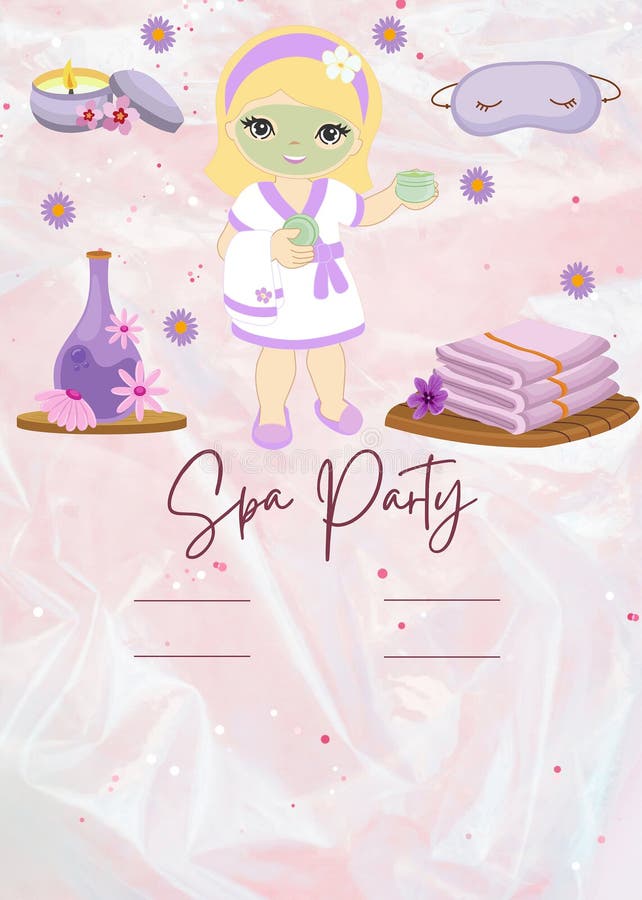 Spa Party Invitation Stock Illustrations – 4,460 Spa Party Invitation ...