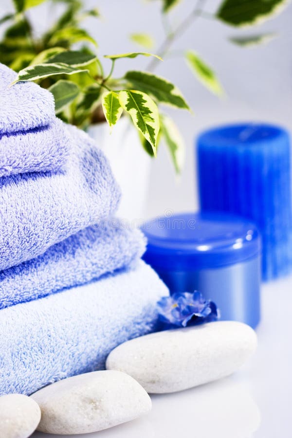 Blue and green spa stock image. Image of color, bathroom - 4392721