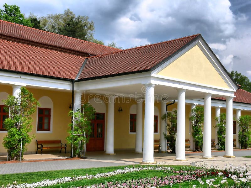 Spa building stock photo. Image of high, piestany, settee - 19393840