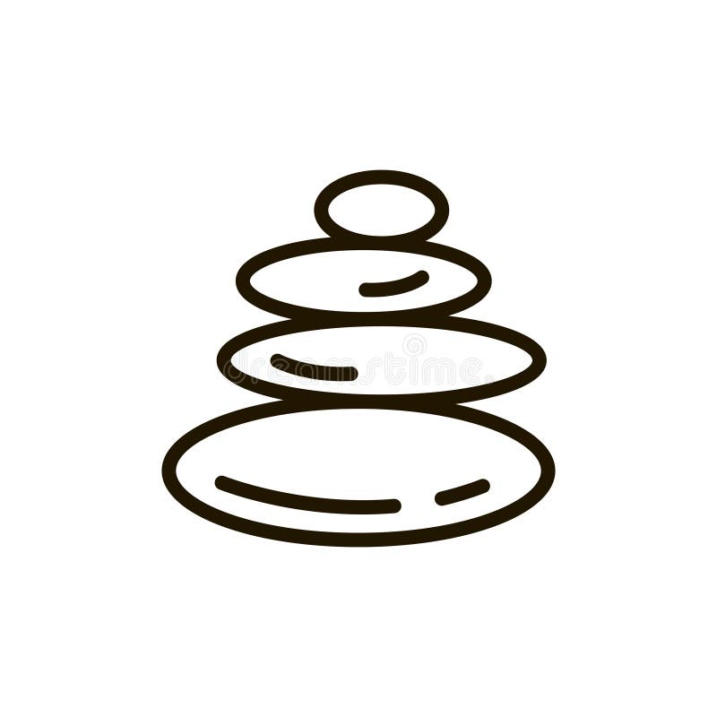 Spa circle flat icon stock vector. Illustration of balance - 101213298