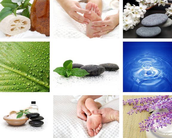 Spa collage stock image. Image of concept, stress, flowers - 10774881