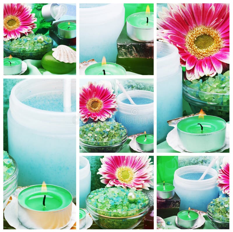 Spa Collage stock image. Image of care, foot, pebble - 24400677