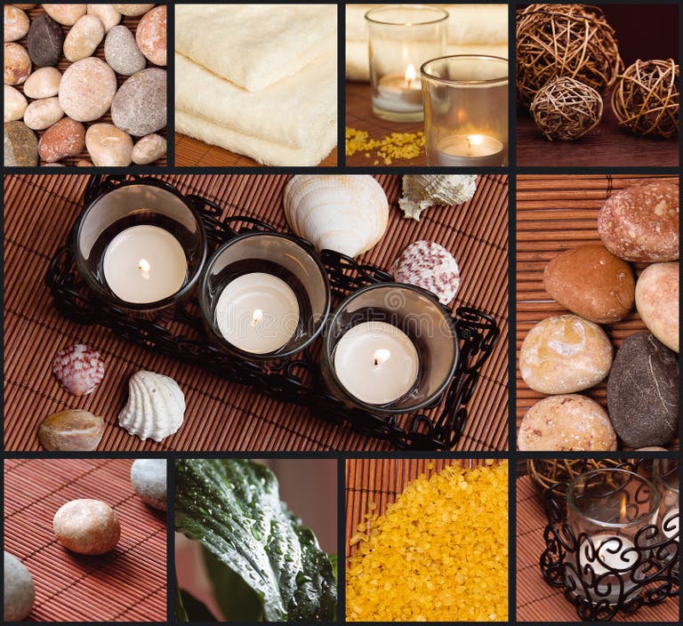 Spa collage stock photo. Image of wellness, close, leaf - 19192848