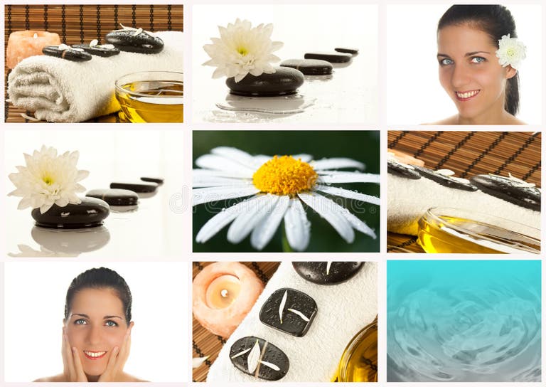 Spa collage stock photo. Image of bath, health, face - 19883472