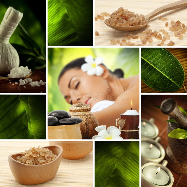 Spa collage stock photo. Image of salon, green, aroma - 26290114