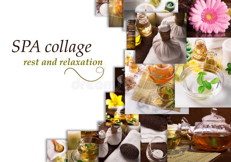 Spa collage stock photo. Image of bath, health, face - 19883472