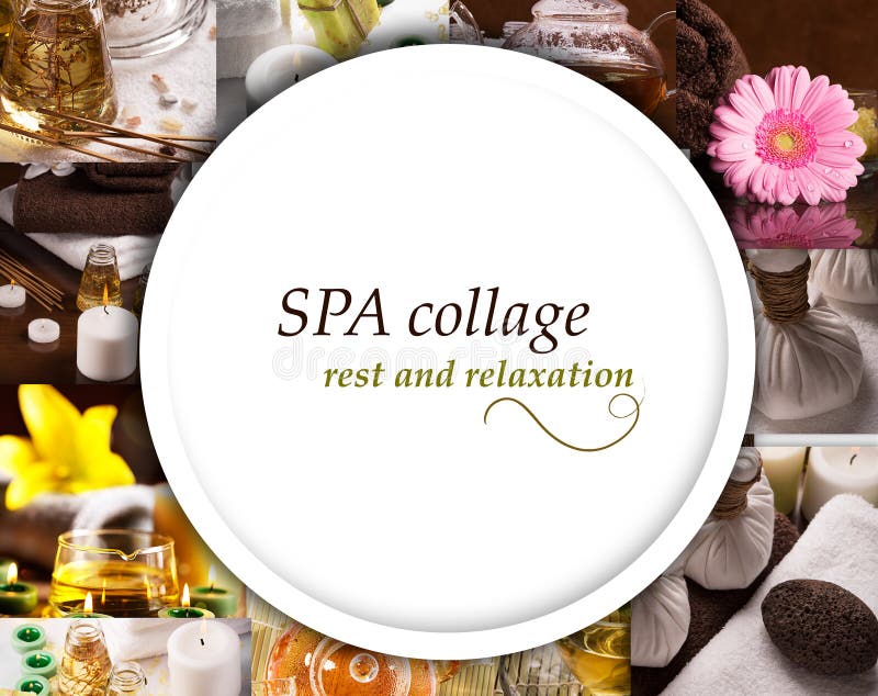 SPA collage stock image. Image of copy, salt, collage - 52197343