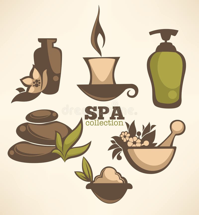 Spa collection stock vector. Illustration of leisure - 55332579