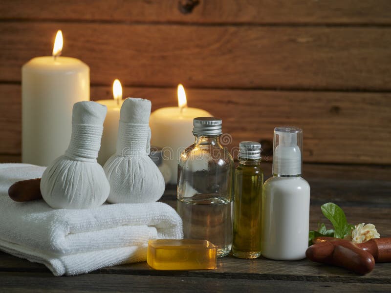 Spa Composition with Herbal Compress Ball Stock Photo - Image of ...