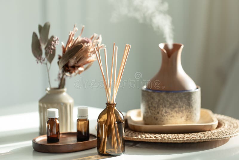 Spa Composition Incense Sticks Air Humidifier Aroma Oils Stock Photos ...