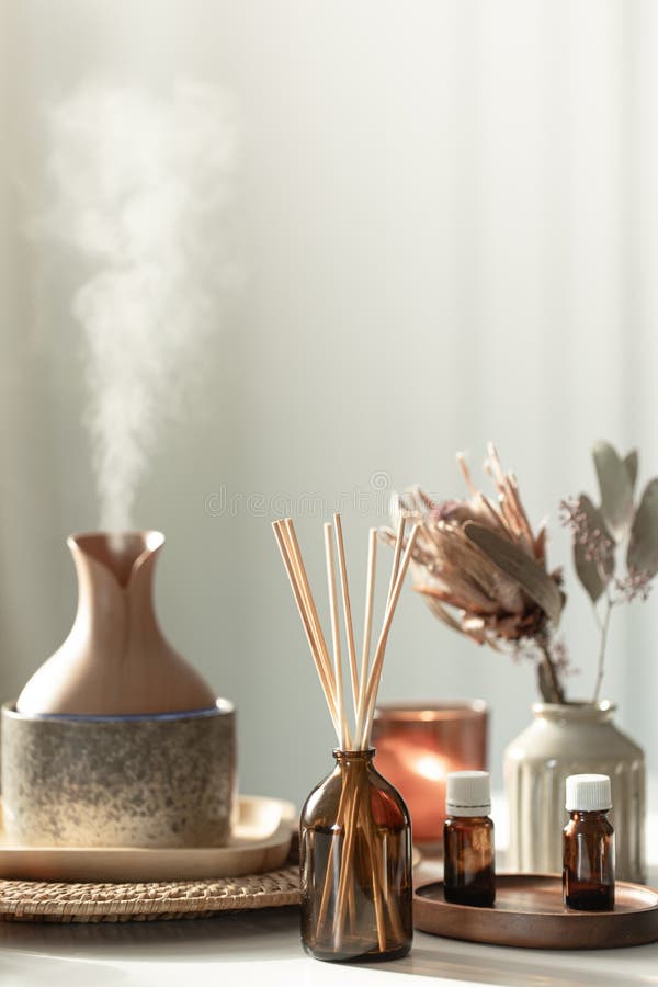 Spa Composition with Incense Sticks, Air Humidifier and Aroma Oils ...