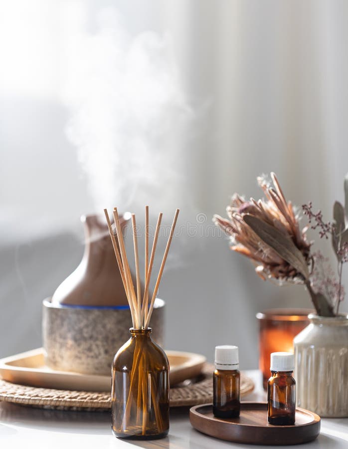 Spa Composition with Incense Sticks, Air Humidifier and Aroma Oils ...