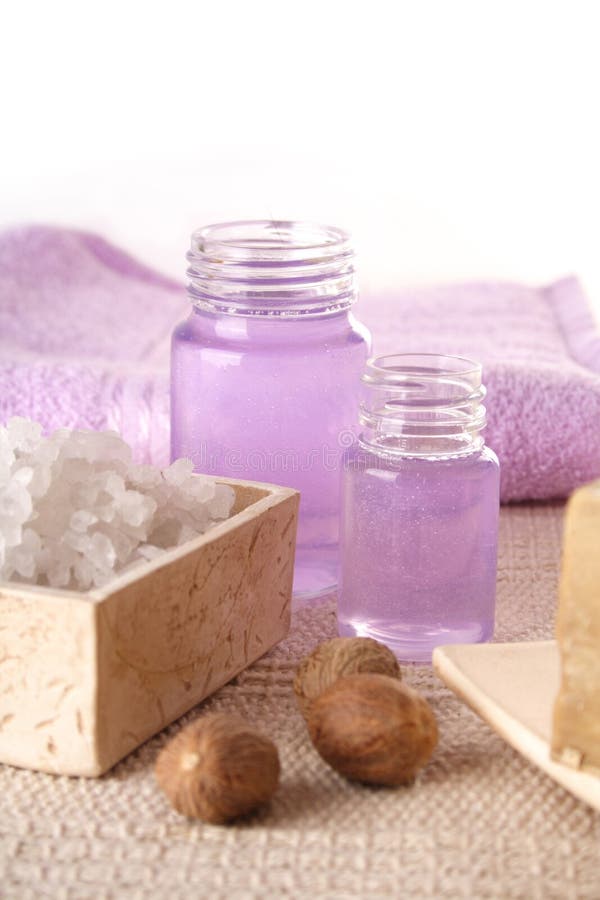 SPA cosmetics series stock photo. Image of lavender, products - 4434448