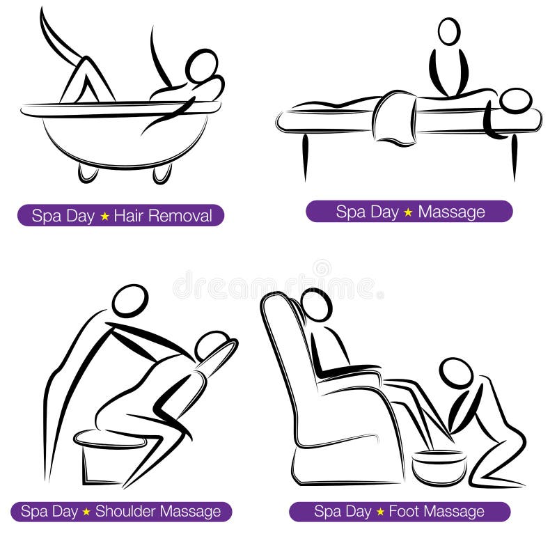 Spa Day People Set stock vector. Illustration of design - 27535344