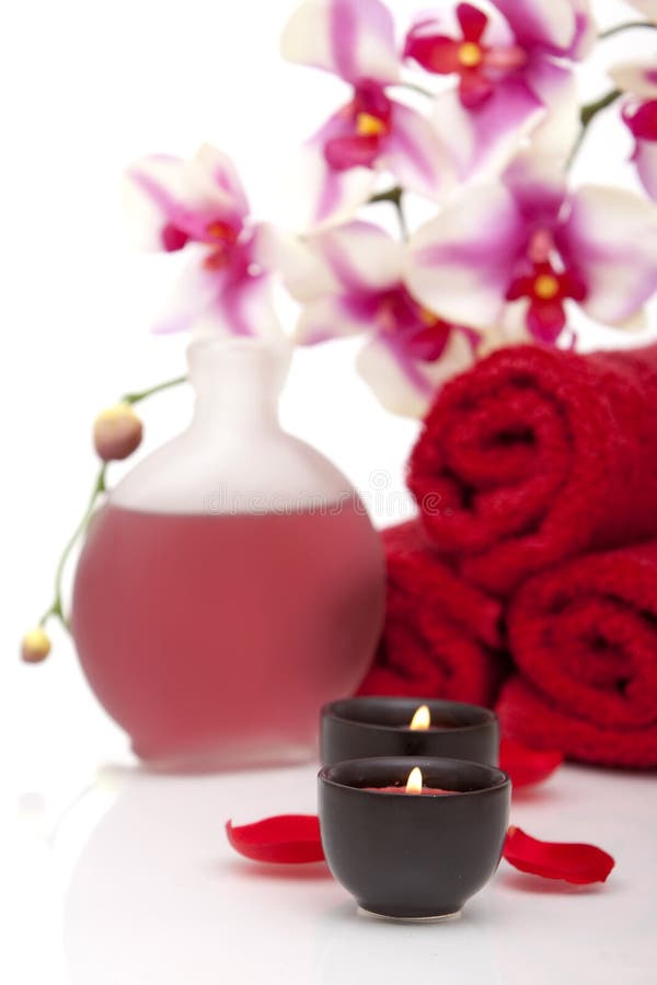 Spa decor items stock image. Image of orchid, essential - 11987607