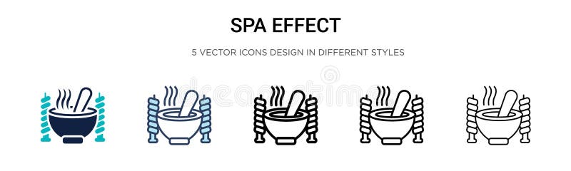 Spa Effect Icon in Filled, Thin Line, Outline and Stroke Style. Vector ...