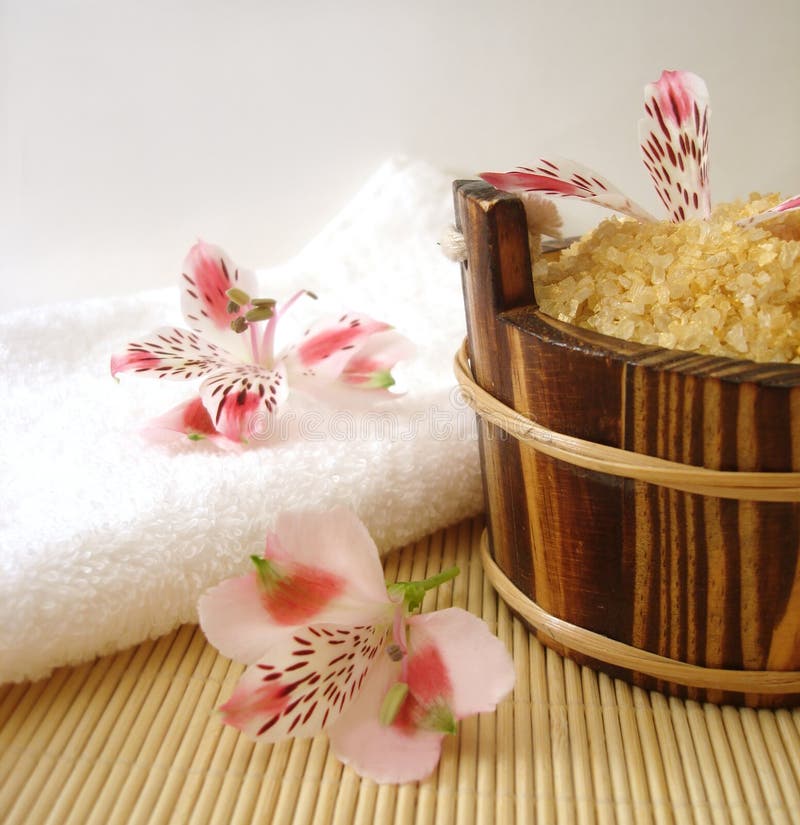 Spa essentials stock image. Image of lifestyle, flower - 2787743