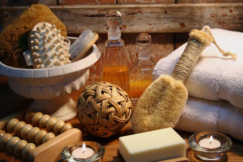 Spa essentials stock photo. Image of essence, cream, gold - 748078