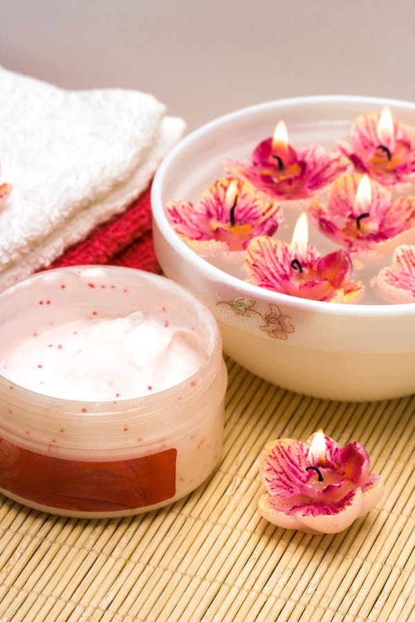 Spa essentials stock photo. Image of makeup, hygiene, bottle - 7685410