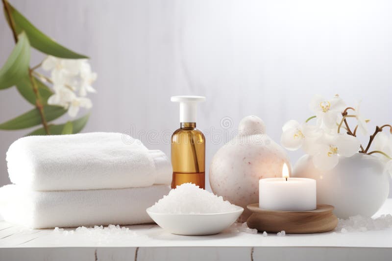 Spa Essentials: Relaxation and Self-Care Stock Illustration ...