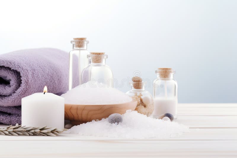 Spa Essentials: Relaxation and Self-Care Stock Illustration ...