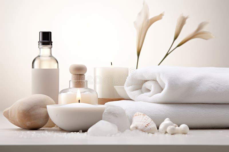 Spa Essentials: Relaxation and Self-Care Stock Illustration ...