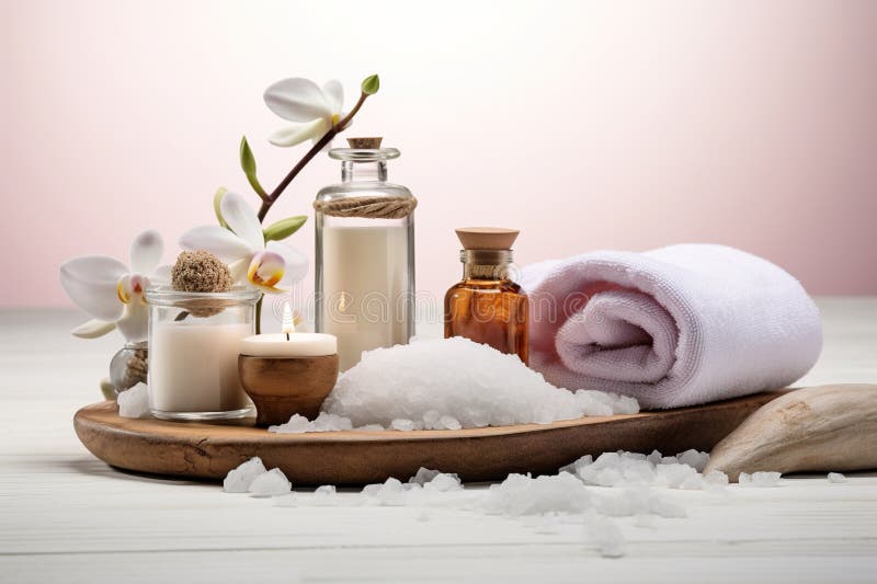 Spa Essentials: Relaxation and Self-Care Stock Illustration ...