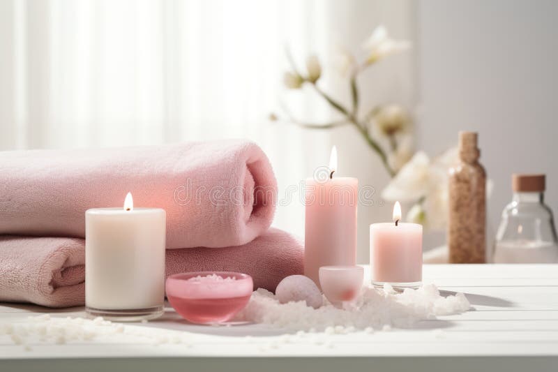 Spa Essentials: Relaxation and Self-Care Stock Illustration ...