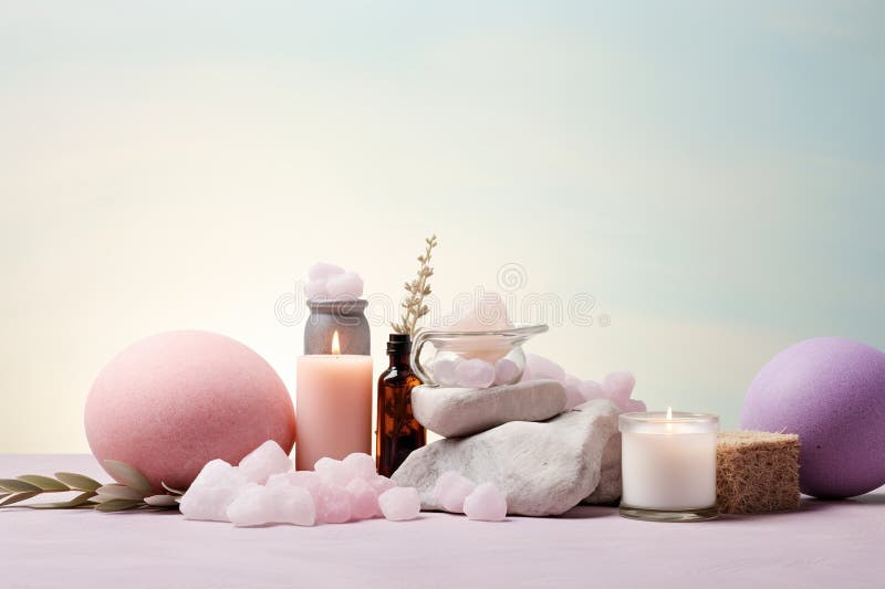 Spa Essentials: Relaxation and Self-Care Stock Illustration ...