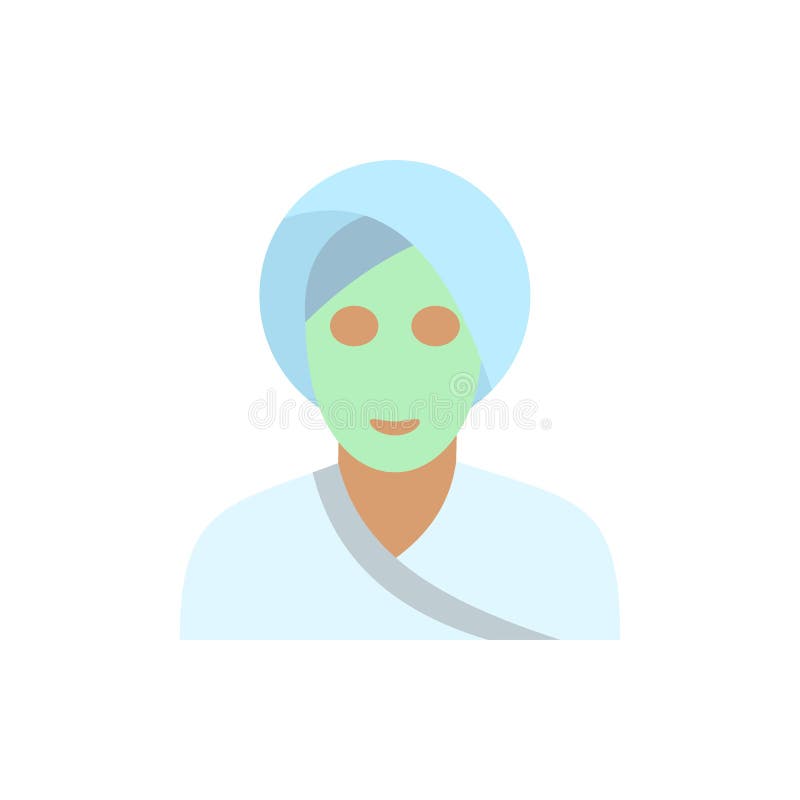 Spa Facial Clay Mask Cartoon Icon Stock Vector - Illustration of ...