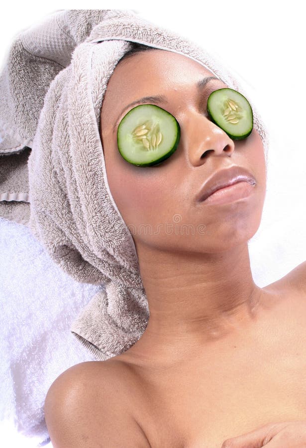 Spa - Facial with Cucumber stock photo. Image of massage - 815284