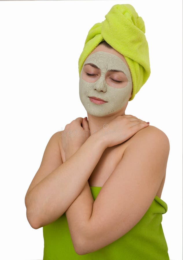 Spa Facial Mask.Day-spa stock image. Image of happy, girl - 19486229