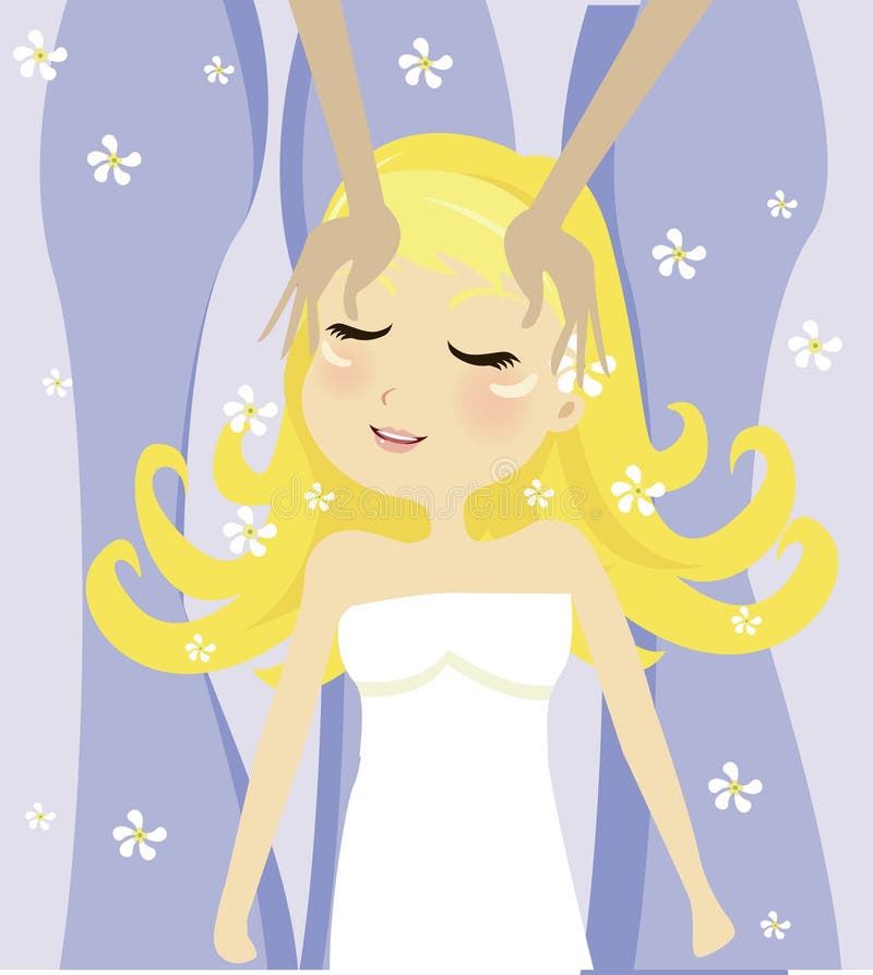 SPA girl stock vector. Illustration of blond, blue, eyes - 6445296