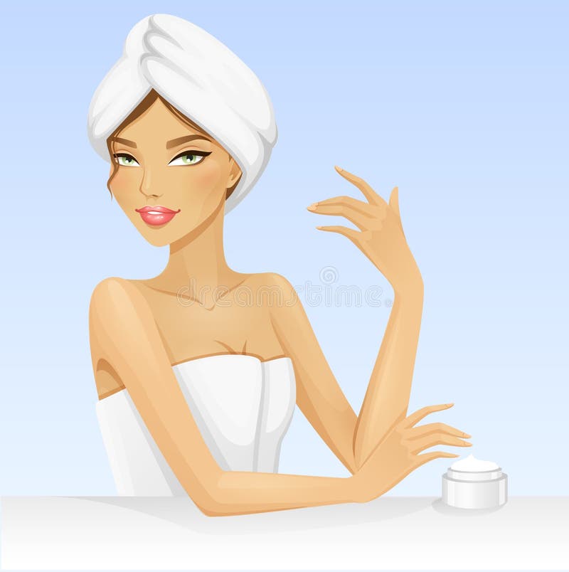 Spa girl stock vector. Illustration of model, beauty - 54624718