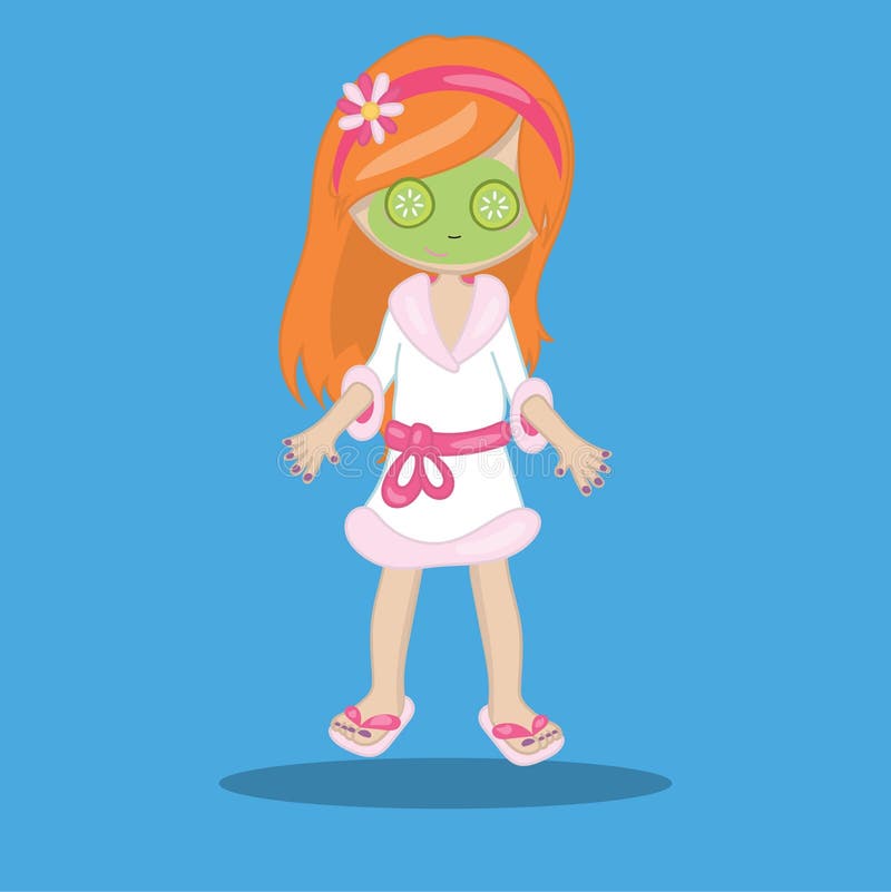 Spa girls 20 stock vector. Illustration of vector, girls - 198991136