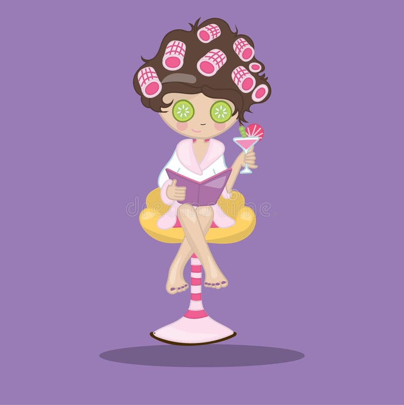 Spa girls 22 stock vector. Illustration of vector, girls - 198991141