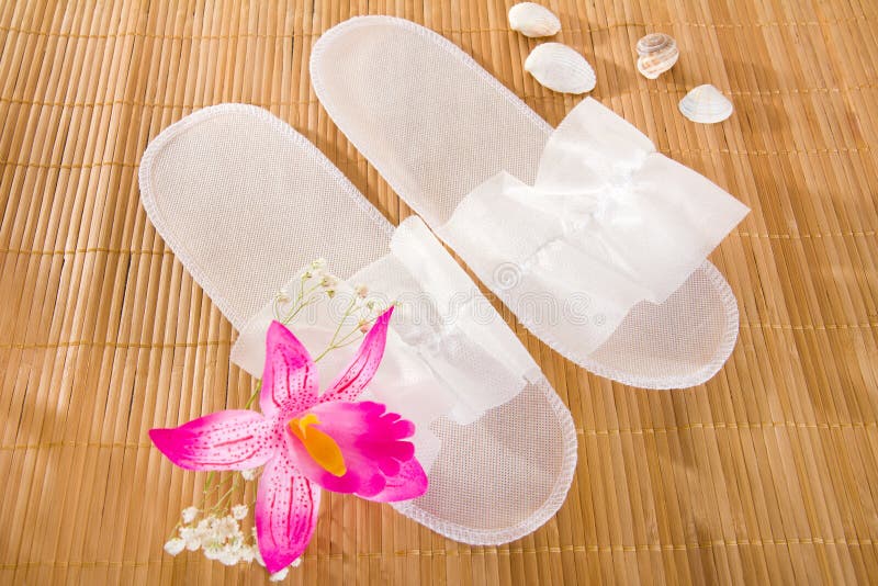 Spa or Hotel Single Use Slippers Stock Photo - Image of hotel, pool ...