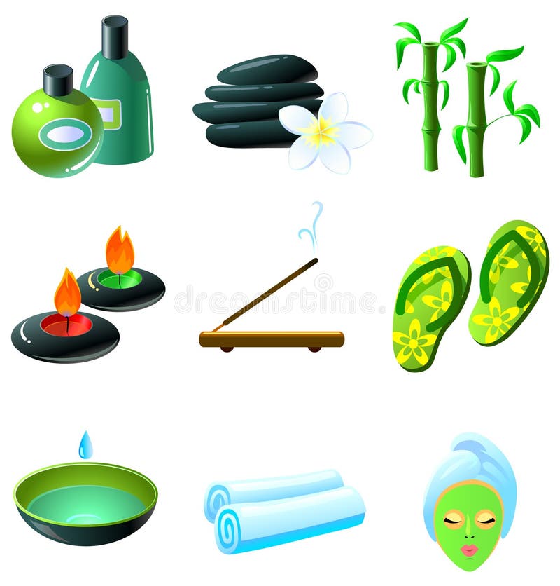 Set of SPA symbols stock vector. Illustration of beauty - 27048465