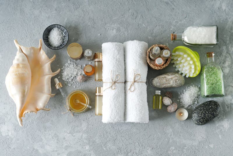 Spa Items and Products for Wellness. Stock Image - Image of health ...